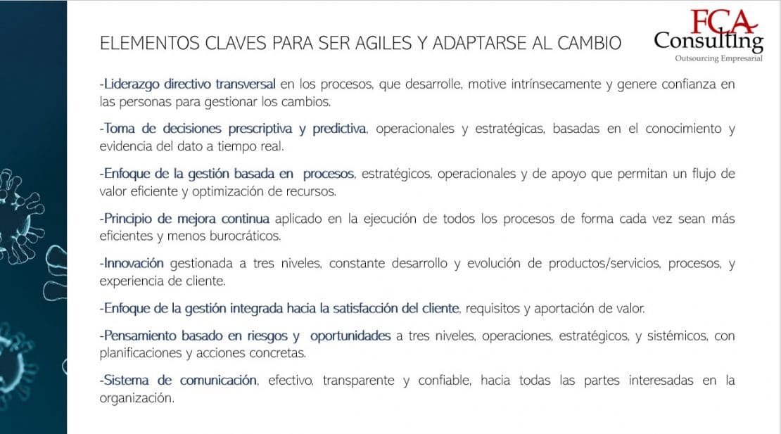 ELEMENTOS CLAVES PARA ADAPTARSE AL CAMBIO - FCA Consulting